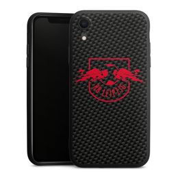 DeinDesign iPhone Xr Handy Premium Silikon H&uuml;lle Handyh&uuml;lle schwarz Case Rb Leipzig Official Licensed Product Carbon Silikon Premium Case
