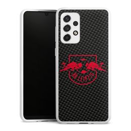DeinDesign Galaxy A33 5G Handy Silikon H&uuml;lle Case wei&szlig; Handyh&uuml;lle Official Licensed Product Carbon Rb Leipzig Silikon Case
