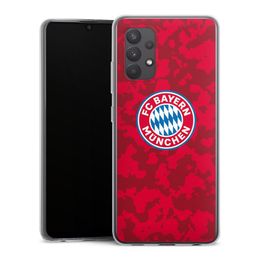 DeinDesign Galaxy A32 4G Handy Silikon H&uuml;lle Case transparent Handyh&uuml;lle Camouflage Fcb Fc Bayern M&uuml;nchen Silikon Case