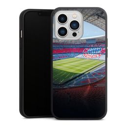 DeinDesign iPhone 13 Pro Handy Premium Silikon H&uuml;lle Handyh&uuml;lle schwarz Case Fcb Fc Bayern M&uuml;nchen Stadium Silikon Premium Case