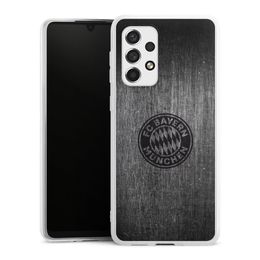 DeinDesign Galaxy A33 5G Handy Silikon H&uuml;lle Case transparent Handyh&uuml;lle Fc Bayern M&uuml;nchen Metallic Look Fcb Silikon Case