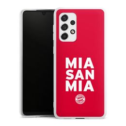 DeinDesign Galaxy A33 5G Handy Silikon H&uuml;lle Case transparent Handyh&uuml;lle Fc Bayern M&uuml;nchen Mia San Mia Fcb Silikon Case