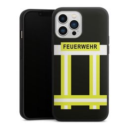 DeinDesign iPhone 13 Pro Max Handy Premium Silikon H&uuml;lle Handyh&uuml;lle schwarz Case Fire Fighters Job Fire Fighter Silikon Premium Case