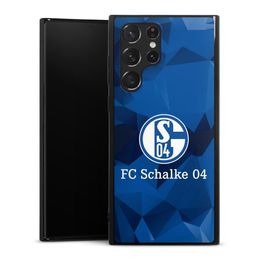 DeinDesign Galaxy S22 Ultra Handy Silikon H&uuml;lle Case schwarz Handyh&uuml;lle Camouflage Fc Schalke 04 Muster