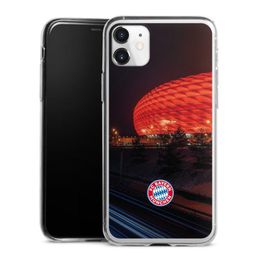 DeinDesign iPhone 11 Handy Slim Case Silikon Handyh&uuml;lle transparent H&uuml;lle extra d&uuml;nn Stadium Fc Bayern M&uuml;nchen Fcb Silikon Slim Case