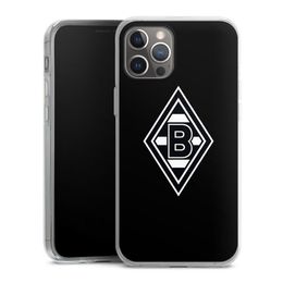 DeinDesign iPhone 12 Pro Max Handy Silikon H&uuml;lle Case transparent Handyh&uuml;lle Borussia M&ouml;nchengladbach Gladbach Coat Of Arms Silikon Case