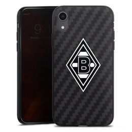 DeinDesign iPhone Xr Handy Silikon H&uuml;lle Case schwarz Handyh&uuml;lle Borussia M&ouml;nchengladbach Carbon Gladbach