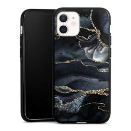 DeinDesign iPhone 12 mini Handy Silikon H&uuml;lle Case schwarz Handyh&uuml;lle Marble Trends Glitzer