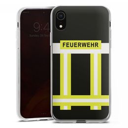 DeinDesign iPhone Xr Handy Silikon H&uuml;lle Case transparent Handyh&uuml;lle Fire Fighters Job Fire Fighter Silikon Case