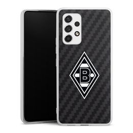 DeinDesign Galaxy A53 5G Handy Silikon H&uuml;lle Case transparent Handyh&uuml;lle Gladbach Carbon Borussia M&ouml;nchengladbach Silikon Case