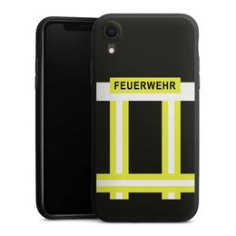 DeinDesign iPhone Xr Handy Premium Silikon H&uuml;lle Handyh&uuml;lle schwarz Case Fire Fighters Job Fire Fighter Silikon Premium Case