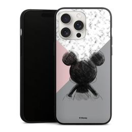 DeinDesign iPhone 15 Pro Max Handy Premium Silikon H&uuml;lle Handyh&uuml;lle schwarz Case Marble Disney Mickey Mouse Silikon Premium Case