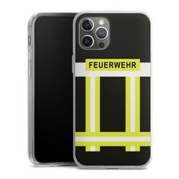 DeinDesign iPhone 12 Pro Max Handy Silikon H&uuml;lle Case transparent Handyh&uuml;lle Fire Fighters Job Fire Fighter Silikon Case