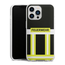 DeinDesign iPhone 13 Pro Handy Silikon H&uuml;lle Case wei&szlig; Handyh&uuml;lle Fire Fighters Job Fire Fighter Silikon Case