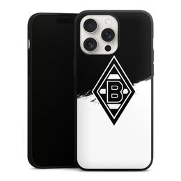 DeinDesign iPhone 15 Pro Max Handy Premium Silikon H&uuml;lle Handyh&uuml;lle schwarz Case Bmg Borussia M&ouml;nchengladbach Gladbach Silikon Premium Case