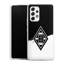 DeinDesign Galaxy A53 5G Handy Silikon H&uuml;lle Case wei&szlig; Handyh&uuml;lle Bmg Borussia M&ouml;nchengladbach Gladbach Silikon Case