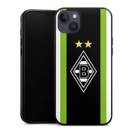 DeinDesign iPhone 14 Plus Handy Silikon H&uuml;lle Case schwarz Handyh&uuml;lle Logo Gladbach Borussia M&ouml;nchengladbach