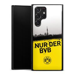DeinDesign Galaxy S22 Ultra Handy Silikon H&uuml;lle Case schwarz Handyh&uuml;lle Borussia Dortmund Statement Bvb