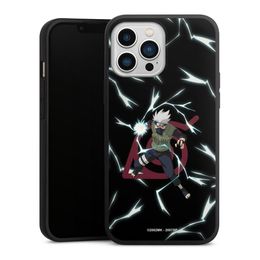 DeinDesign iPhone 13 Pro Max Handy Premium Silikon H&uuml;lle Handyh&uuml;lle schwarz Case Naruto Shippuden Official Licensed Product Kakashi Silikon Premium Case