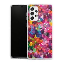 DeinDesign Galaxy A33 5G Handy Silikon H&uuml;lle Case transparent Handyh&uuml;lle Water Colour Colourful Points Silikon Case
