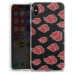 DeinDesign iPhone Xs Max Handy Silikon H&uuml;lle Case transparent Handyh&uuml;lle Akatsuki Official Licensed Product Naruto Shippuden Silikon Case