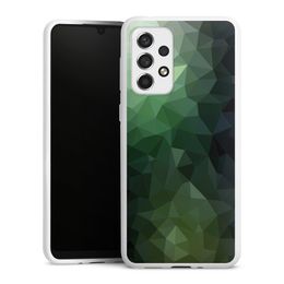 DeinDesign Galaxy A33 5G Handy Silikon H&uuml;lle Case wei&szlig; Handyh&uuml;lle Mosaic Geometric Tarnmuster Silikon Case