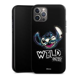 DeinDesign iPhone 12 Pro Handy Silikon H&uuml;lle Case schwarz Handyh&uuml;lle Official Licensed Product Disney Lilo & Stitch