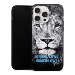 DeinDesign iPhone 15 Pro Max Handy Premium Silikon H&uuml;lle Handyh&uuml;lle schwarz Case Official Licensed Product Tsv 1860 M&uuml;nchen Lion Silikon Premium Case