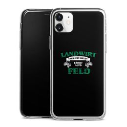 DeinDesign iPhone 11 Handy Slim Case Silikon Handyh&uuml;lle transparent H&uuml;lle extra d&uuml;nn Farmer Wisdom Tractor Silikon Slim Case