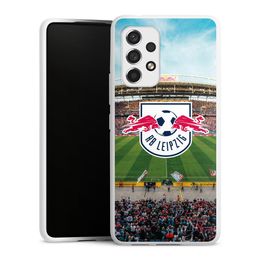 DeinDesign Galaxy A53 5G Handy Silikon H&uuml;lle Case wei&szlig; Handyh&uuml;lle Rb Leipzig Stadium Official Licensed Product Silikon Case