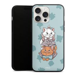 DeinDesign iPhone 15 Pro Max Handy Premium Silikon H&uuml;lle Handyh&uuml;lle schwarz Case Disney Aristocats Cat Silikon Premium Case