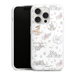 DeinDesign iPhone 15 Pro Handy Silikon Hülle Case weiß Handyhülle Dumbo Disney Bambi Silikon Case