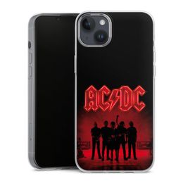 DeinDesign iPhone 14 Plus Handy Silikon H&uuml;lle Case transparent Handyh&uuml;lle Band Acdc Official Licensed Product Silikon Case