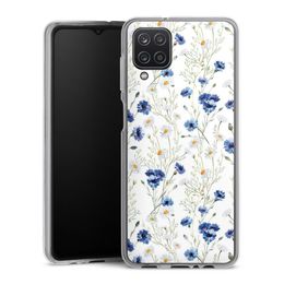 DeinDesign Galaxy A12 Handy Silikon H&uuml;lle Case transparent Handyh&uuml;lle Muster Flowers Flower Silikon Case
