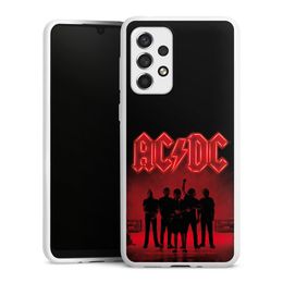 DeinDesign Galaxy A33 5G Handy Silikon H&uuml;lle Case wei&szlig; Handyh&uuml;lle Band Acdc Official Licensed Product Silikon Case
