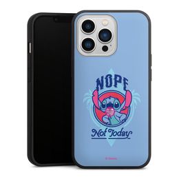 DeinDesign iPhone 13 Pro Handy Premium Silikon H&uuml;lle Handyh&uuml;lle schwarz Case Disney Sayings Lilo & Stitch Silikon Premium Case