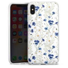 DeinDesign iPhone Xs Max Handy Silikon H&uuml;lle Case transparent Handyh&uuml;lle Flowers Muster Flower Silikon Case