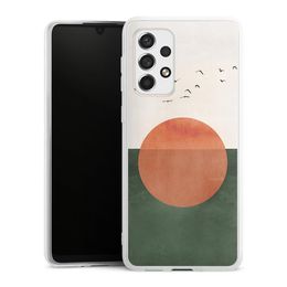 DeinDesign Galaxy A33 5G Handy Silikon H&uuml;lle Case transparent Handyh&uuml;lle Sunset Bird Sunshine Silikon Case