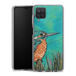 DeinDesign Galaxy A12 Handy Silikon H&uuml;lle Case transparent Handyh&uuml;lle Bird Painting Animals Silikon Case