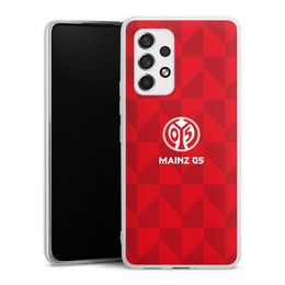 DeinDesign Galaxy A53 5G Handy Silikon H&uuml;lle Case transparent Handyh&uuml;lle Official Licensed Product Merchandise Mainz 05 Silikon Case