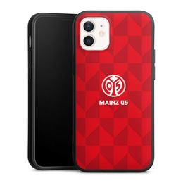 DeinDesign iPhone 12 mini Handy Premium Silikon H&uuml;lle Handyh&uuml;lle schwarz Case Mainz 05 Official Licensed Product Merchandise Silikon Premium Case