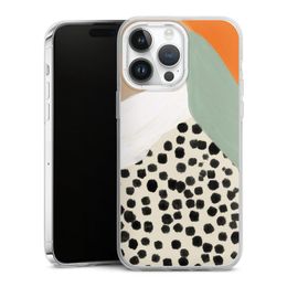 DeinDesign iPhone 14 Pro Max Handy Silikon H&uuml;lle Case transparent Handyh&uuml;lle Abstract Boho Kunst Silikon Case
