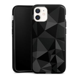 DeinDesign iPhone 12 mini Handy Silikon H&uuml;lle Case schwarz Handyh&uuml;lle Abstract Muster Geometric