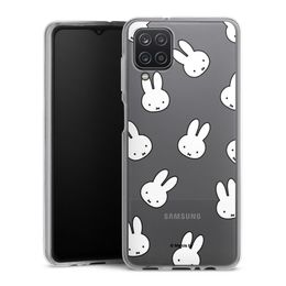 DeinDesign Galaxy A12 Handy Silikon H&uuml;lle Case transparent Handyh&uuml;lle Muster Transparent Miffy Silikon Case