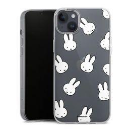 DeinDesign iPhone 14 Plus Handy Silikon H&uuml;lle Case transparent Handyh&uuml;lle Muster Miffy Transparent Silikon Case