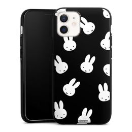 DeinDesign iPhone 12 Handy Silikon H&uuml;lle Case schwarz Handyh&uuml;lle Muster Miffy Transparent