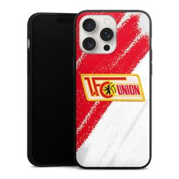 DeinDesign iPhone 15 Pro Max Handy Premium Silikon H&uuml;lle Handyh&uuml;lle schwarz Case 1. Fc Union Berlin Logo Official Licensed Product Silikon Premium Case