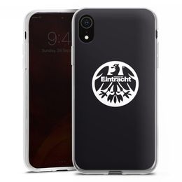 DeinDesign iPhone Xr Handy Silikon H&uuml;lle Case transparent Handyh&uuml;lle Logo Eintracht Frankfurt Eagle Silikon Case