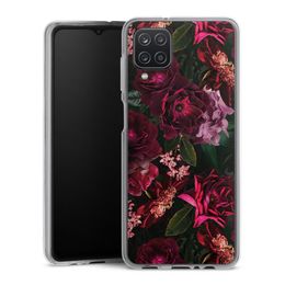 DeinDesign Galaxy A12 Handy Silikon H&uuml;lle Case transparent Handyh&uuml;lle Flowers Blossom Rose Silikon Case