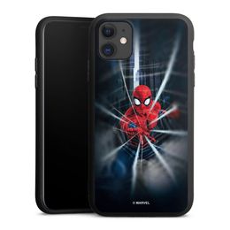 DeinDesign iPhone 11 Handy Premium Silikon H&uuml;lle Handyh&uuml;lle schwarz Case Kinofilm Marvel Spiderman Silikon Premium Case